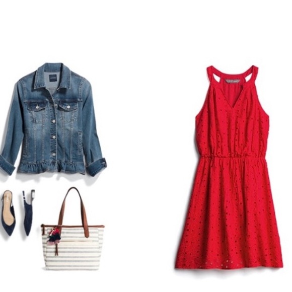 Market & Spruce | Dresses | Market Spruce Red Brea Eyelet Dress | Poshmark